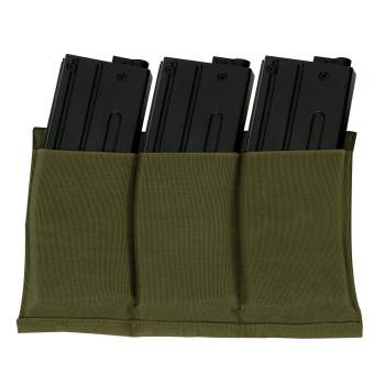 Army OD Green Lightweight Elastic Retention 3 Mag Pouch – Iceberg Army Navy